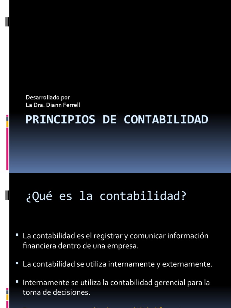 Principios de Contabilidad | PDF | Contabilidad | Corporaciones