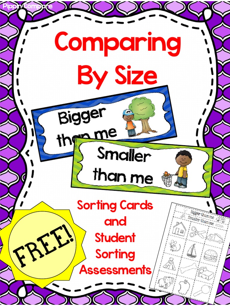 Comparing by Size: Sorting Cards and Student Sorting Assessments | PDF