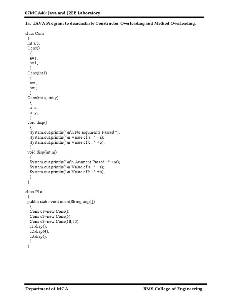 Java Programming Lab Exercises | PDF | Java Enterprise Platform | Java Specification Requests
