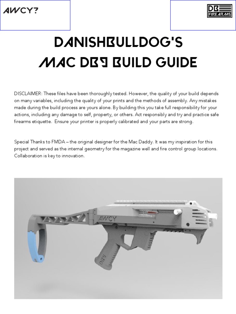 MAC DB9 Build Guide | PDF | Screw | Trigger (Firearms)