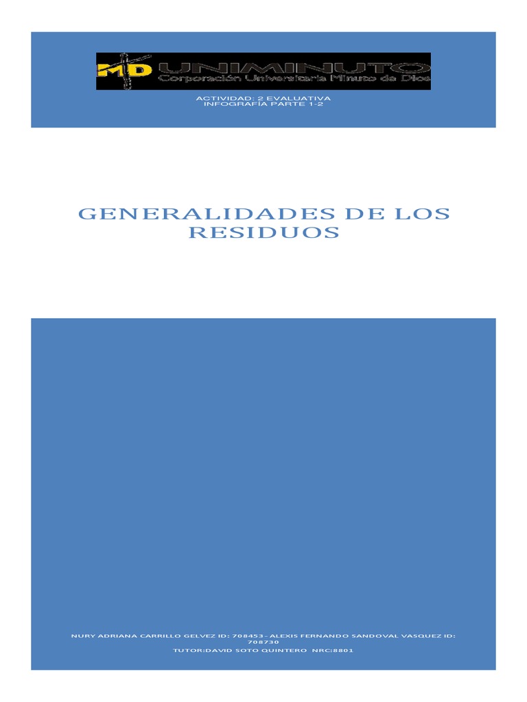 Act 2 Infografia Generalidades de Los Residuos | PDF
