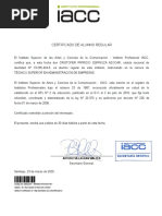 Certificado Iacc | PDF