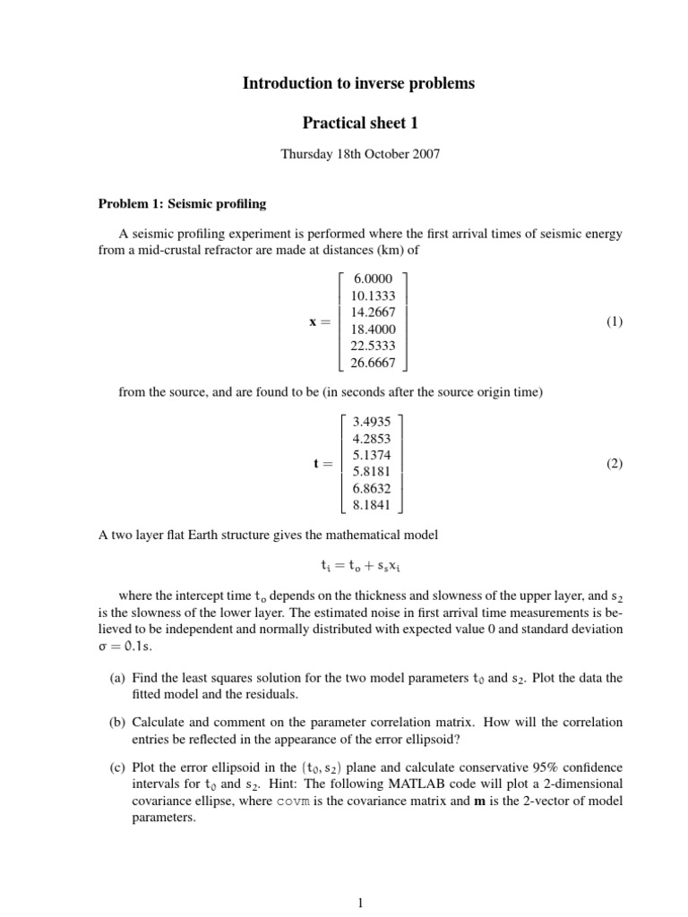 Practical 1 | PDF | Errors And Residuals | Least Squares