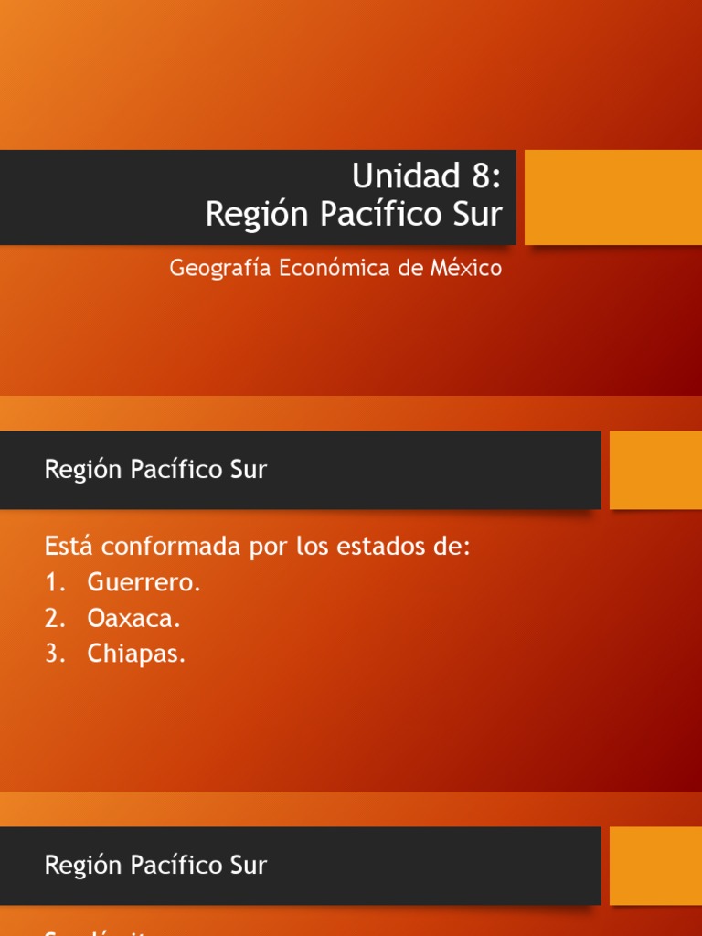 Estados de la Región Pacífico Sur | PDF | océano Pacífico | Geografía ...