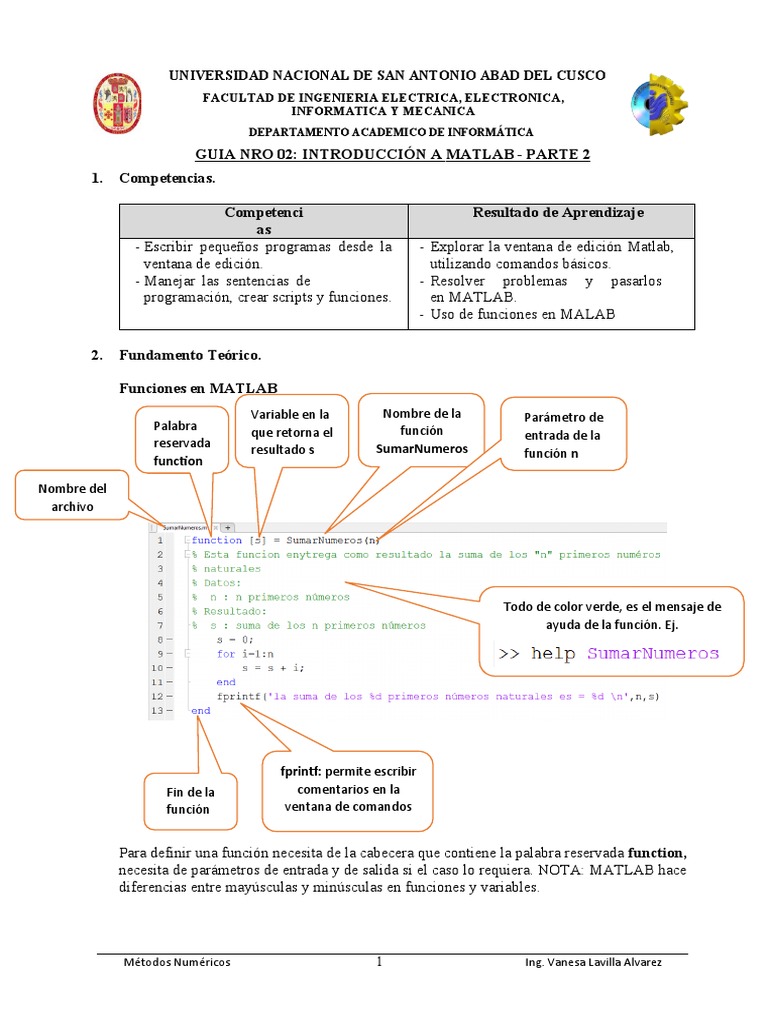 GUIA 02 APRENDIENDO MATLAB Parte2 | PDF | Ciencias de la Computación ...