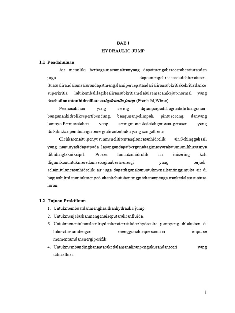 Hydraulic Jump (ILHAM) | PDF