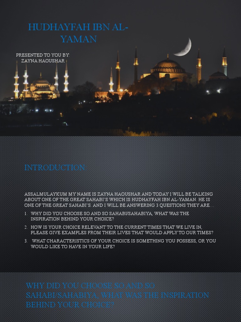 Hudhayfah Ibn Al-Yaman | PDF