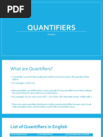 Quantifiers in English With Examples PDF | PDF