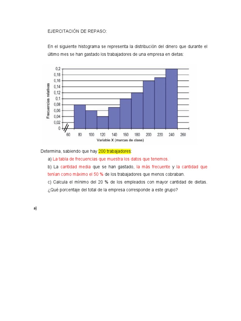 Ejercitación de Repaso | PDF | Análisis estadístico | Enseñanza de ...