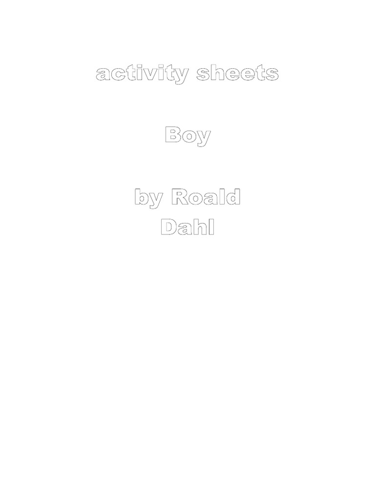 BOY Activity Sheets | PDF