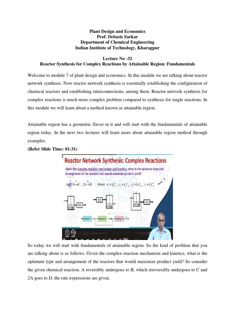Lec 32 | PDF | Convex Set | Chemical Reactor