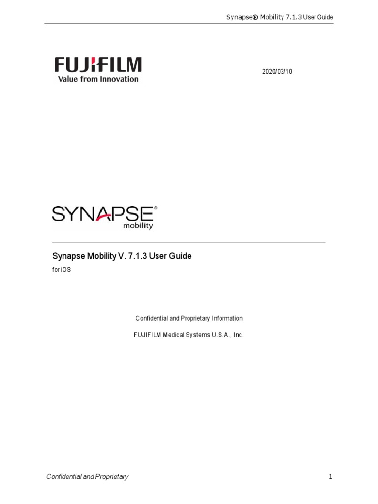 Synapse Mobility V. 7.1.3 User Guide | PDF | Ios | Mobile App