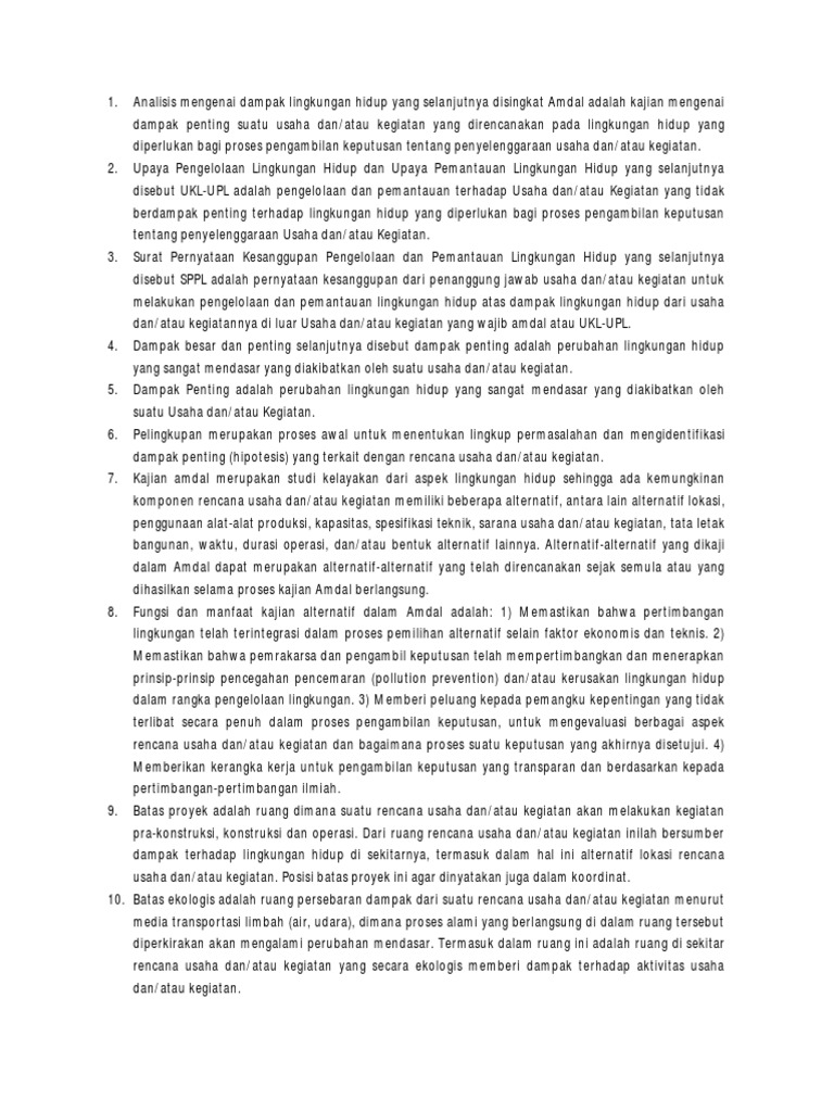 LR AMDAL Tea | PDF | Sains & Matematika