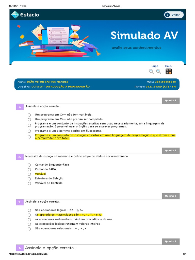 Prova Algoritmo | PDF | Algoritmos | Desenvolvimento de software