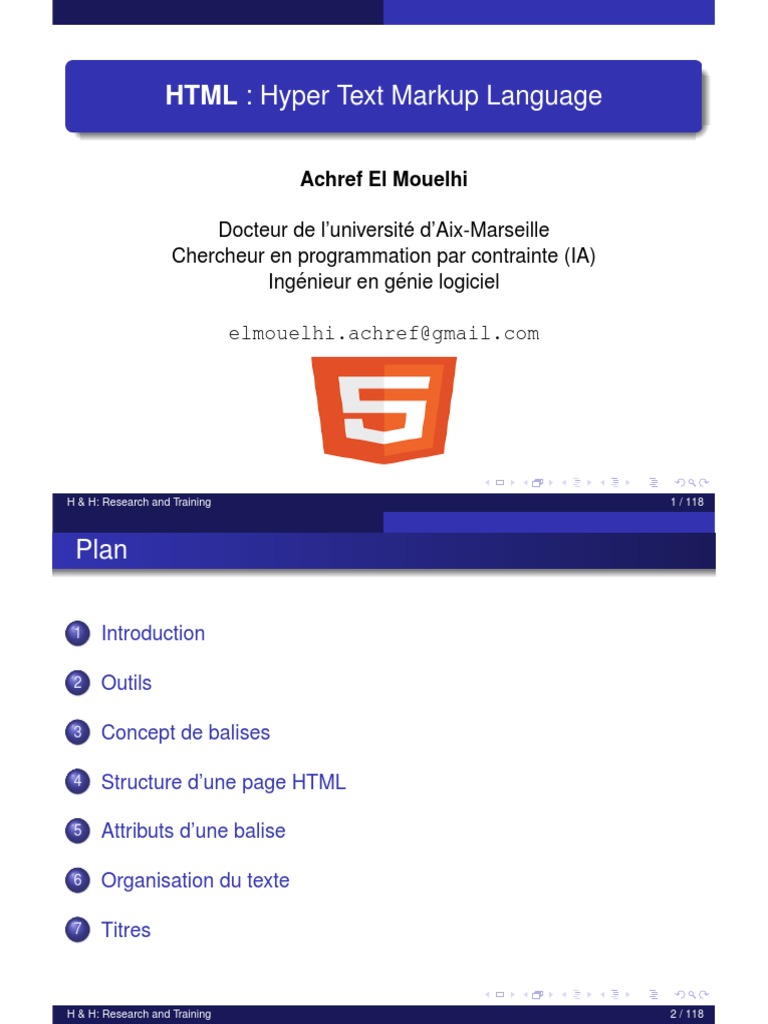 Cours HTML | Descargar gratis PDF | World Wide Web Consortium | Html