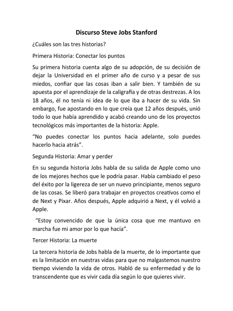 Discurso Steve Jobs Stanford | PDF