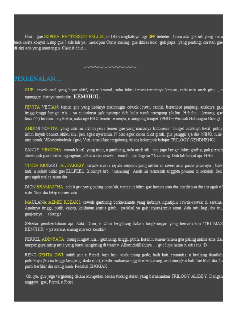 Gue Ya Gue. Elo Ya Elo | PDF