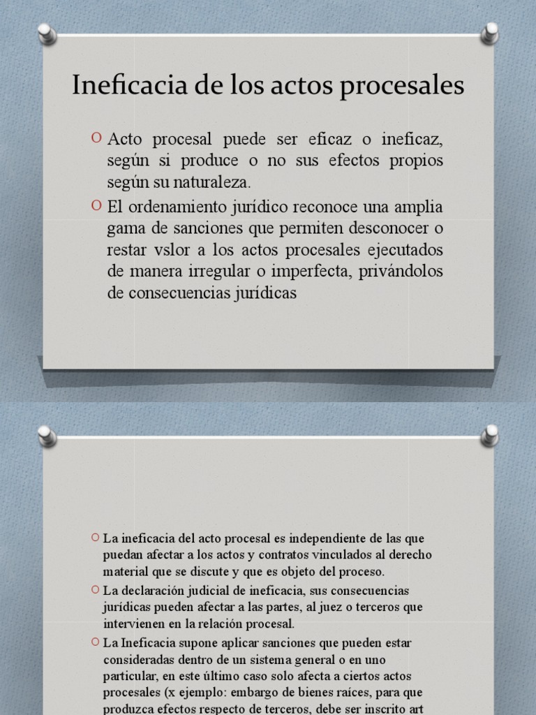 Ineficacia de Los Actos Procesales | PDF