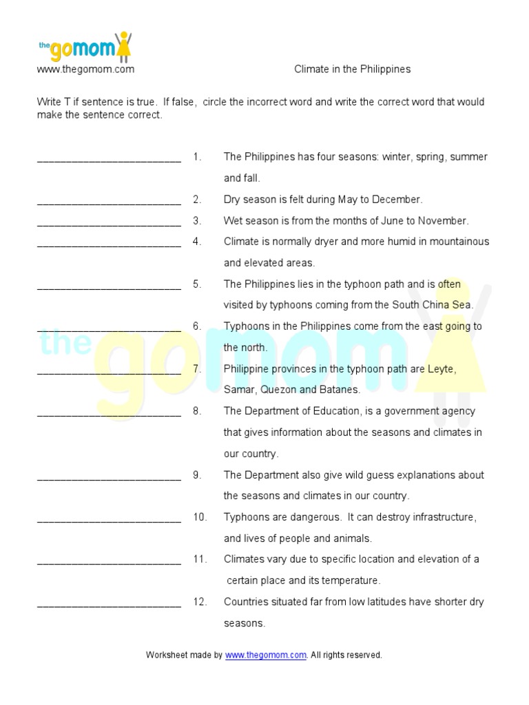Philippine Climate Grade 3 | PDF | Climate | Philippines