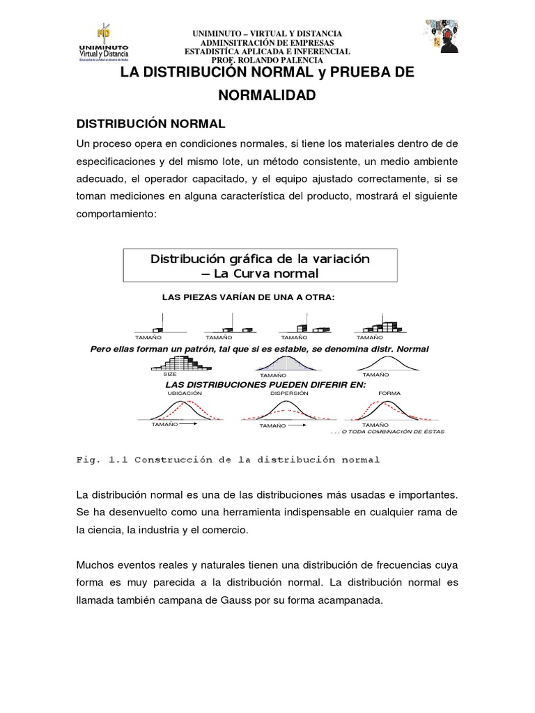 Guía 3 - Distribución Normales (N y N) | PDF | Distribución normal ...