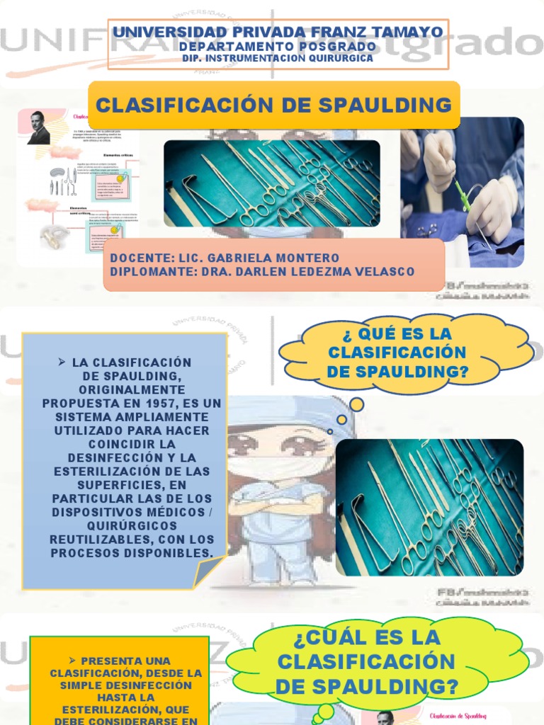 Clasificacion de Spaulding | PDF | Esterilización (Microbiología ...