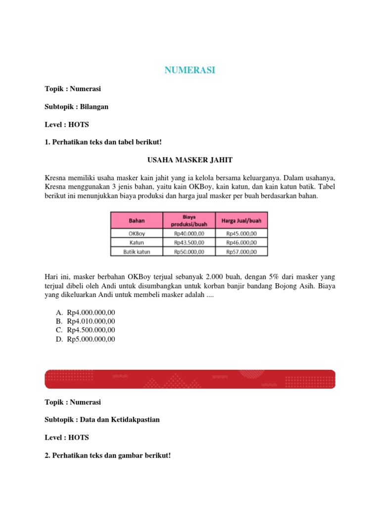 Contoh Soal Anbk | PDF | Kesehatan Holistik