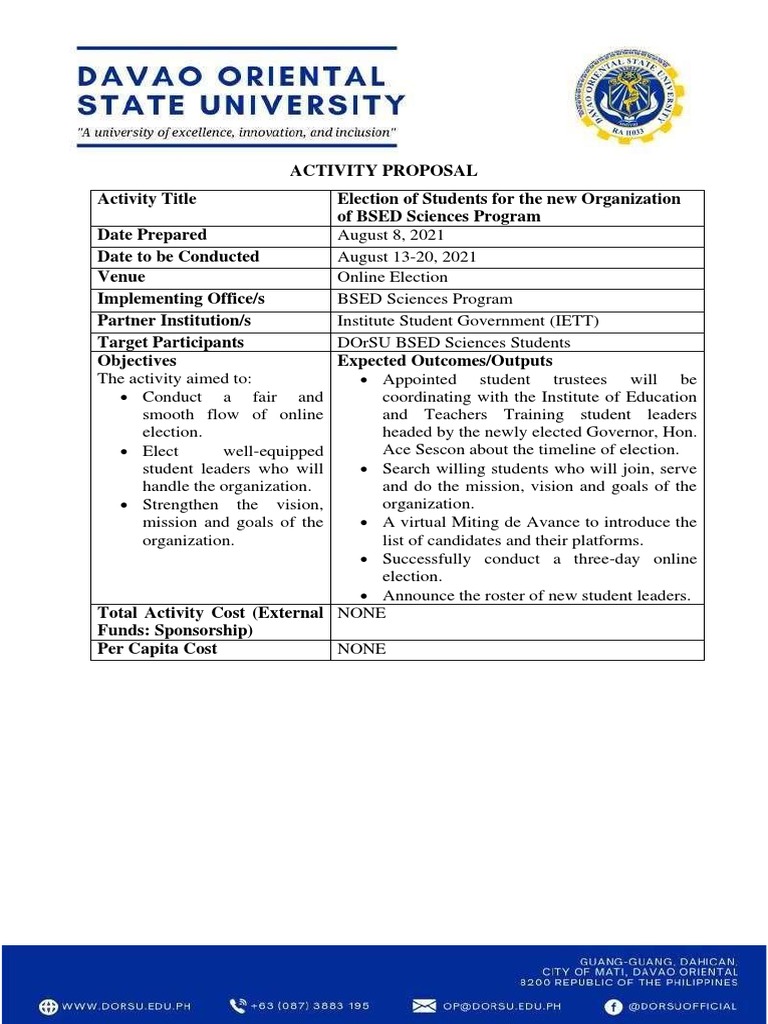 ELECTION OF BSED SCIENCES STUDENT LEADERS | PDF