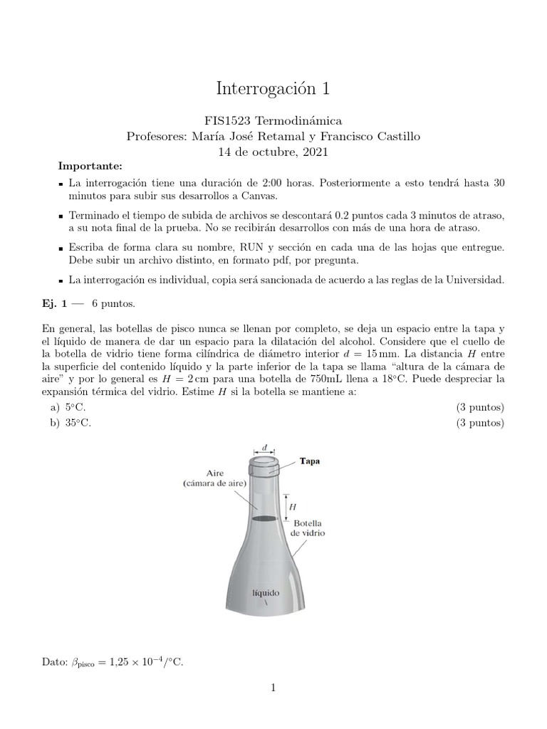Termodin Mica I1 2021 2 | PDF | Gases | Calor