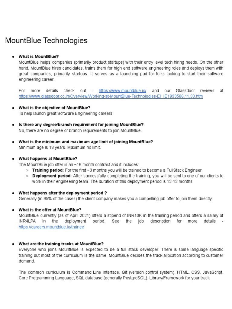 MountBlue FAQs | PDF | Computer Programming | Java Script MountBlue FAQs | PDF | Computer Programming | Java Script