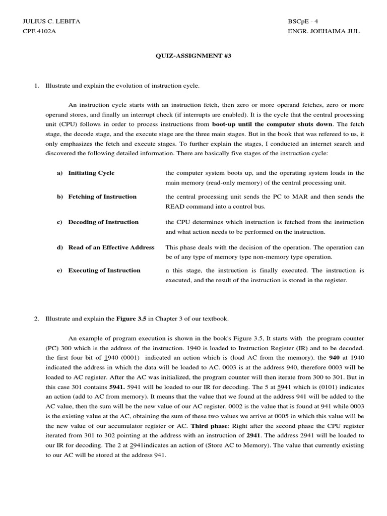 Understanding the Evolution of Instruction Cycles and Program Execution Through Illustrations ...