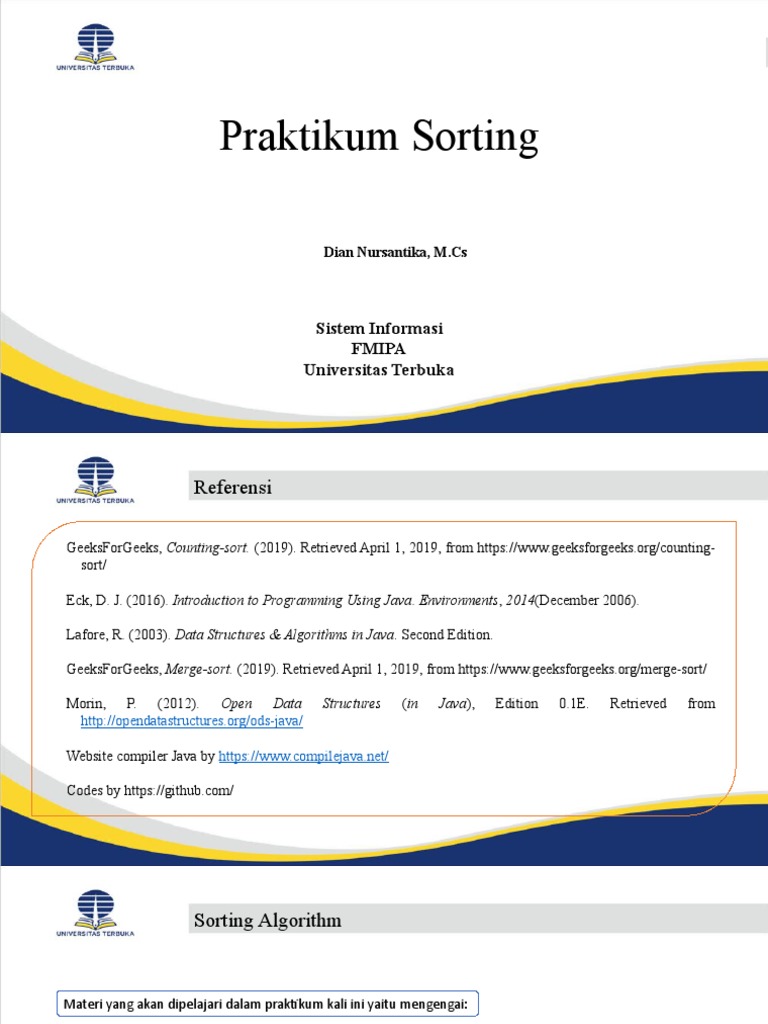 Struktur Data - 5 Prak Sorting | PDF