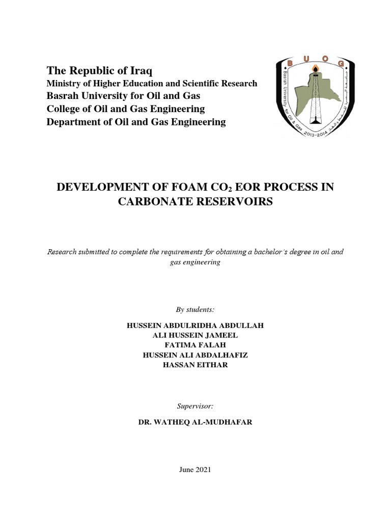 Development of Foam CO2 EOR Process in Carbonate Reservoirs | PDF | Enhanced Oil Recovery | Foam
