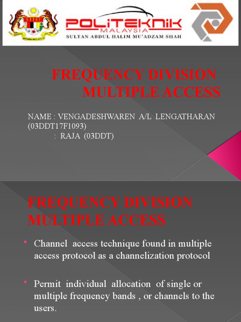 Frequency Division Multiple Access | PDF | Channel Access Method | Radio