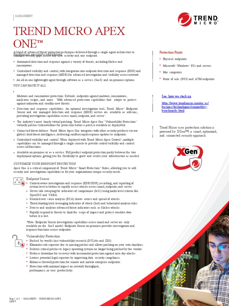 Trend Micro Apex ONE: Endpoint Security Redefined | PDF | Cloud ...