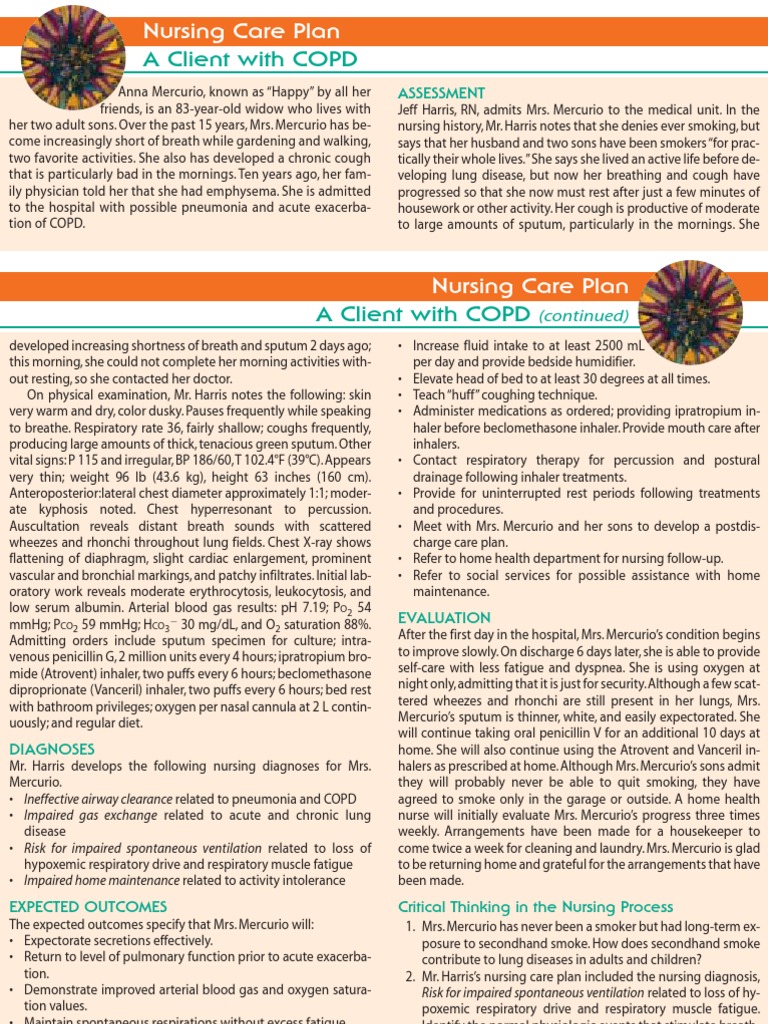 Nursing Care Plan | PDF | Chronic Obstructive Pulmonary Disease | Breathing