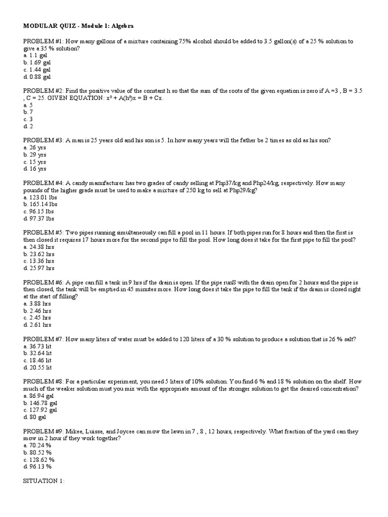 Level 1 Modular Quizzes Modules 1-15 | PDF | Ellipse | Sphere