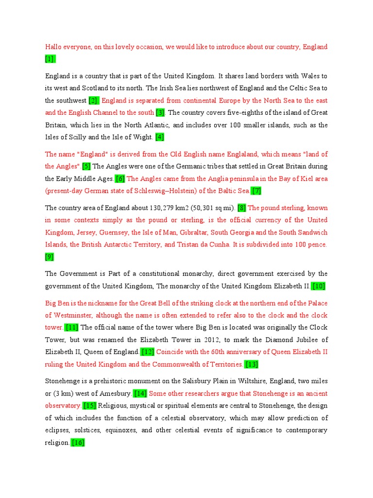 About England | PDF | England | Great Britain