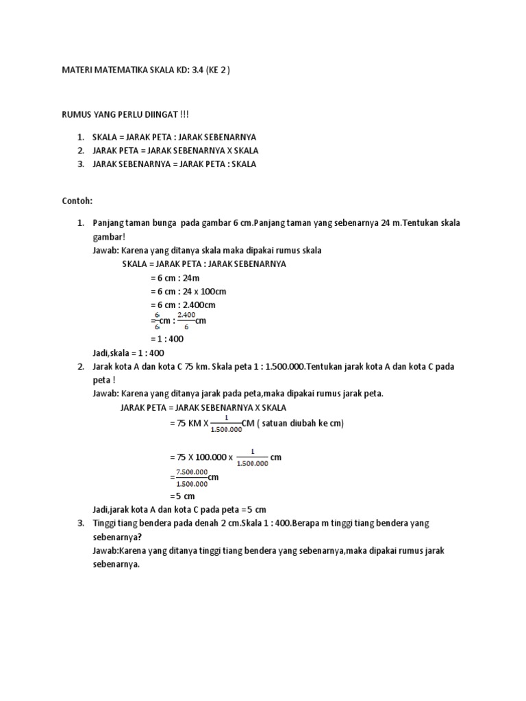 Materi Matematika Skala | PDF