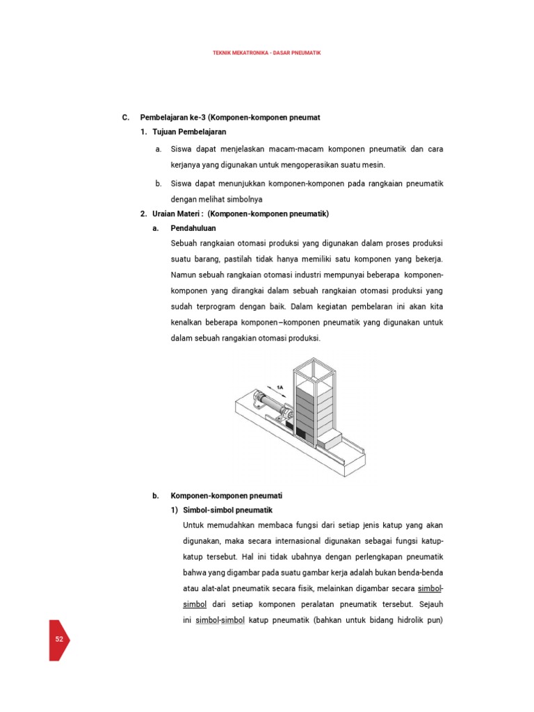 Komponen dan Simbol Pneumatik Dasar | PDF | Teknologi & Rekayasa