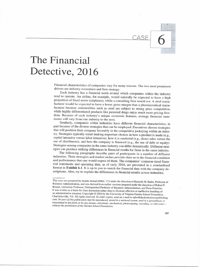Case 6 - Financial Detective | PDF