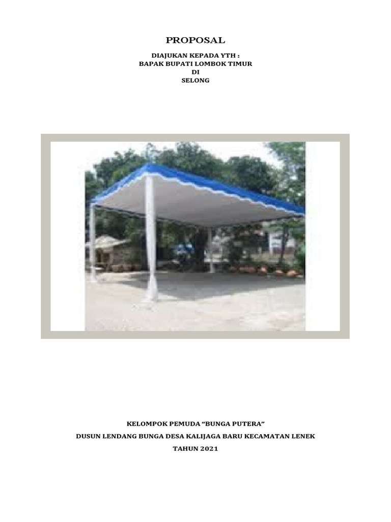 Proposal Pengadaan Terop 2021 | PDF | Ilmu Sosial | Kajian Bahasa Asing