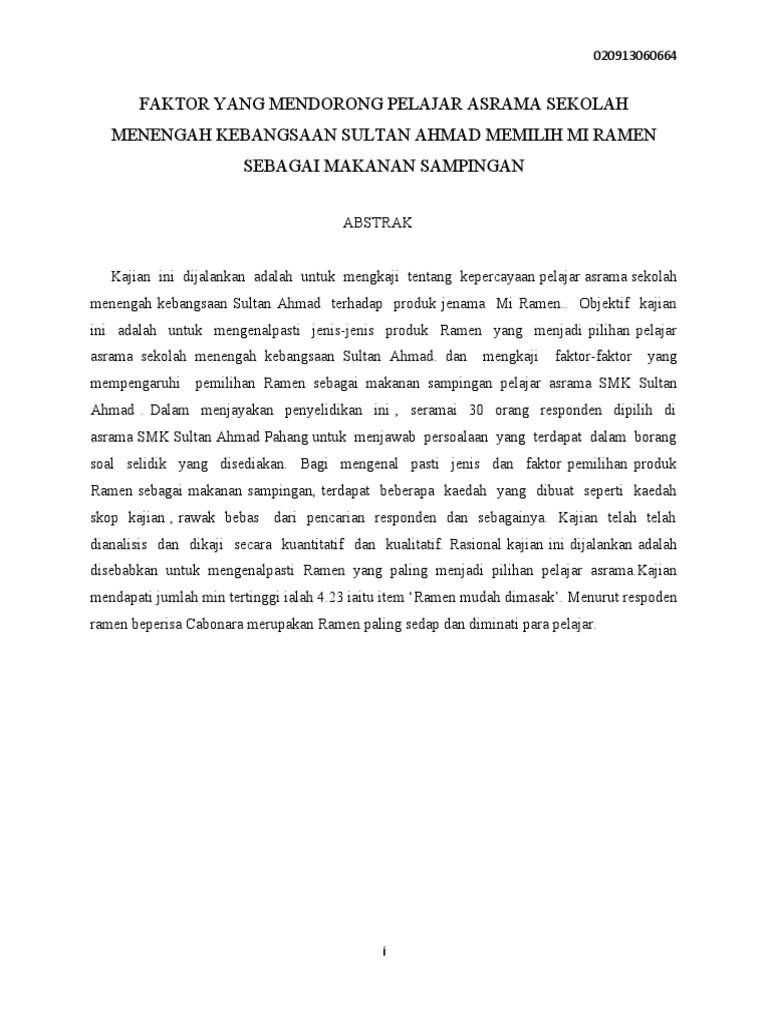 Contoh Penulisan Abstrak | PDF