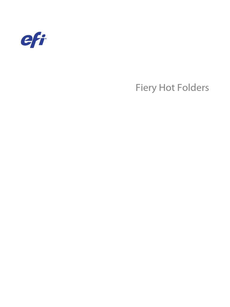 Fiery Hot Folders | PDF | Computer File | Command Line Interface