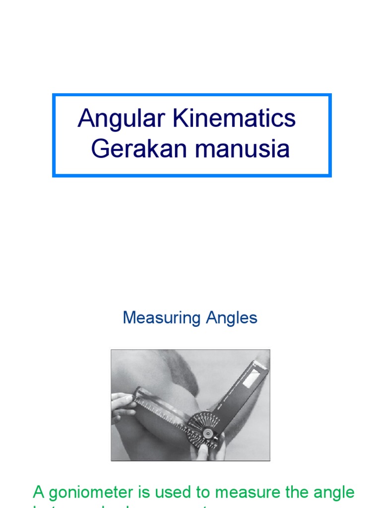 Angular Kinematics Gerakan Manusia | PDF | Acceleration | Angle