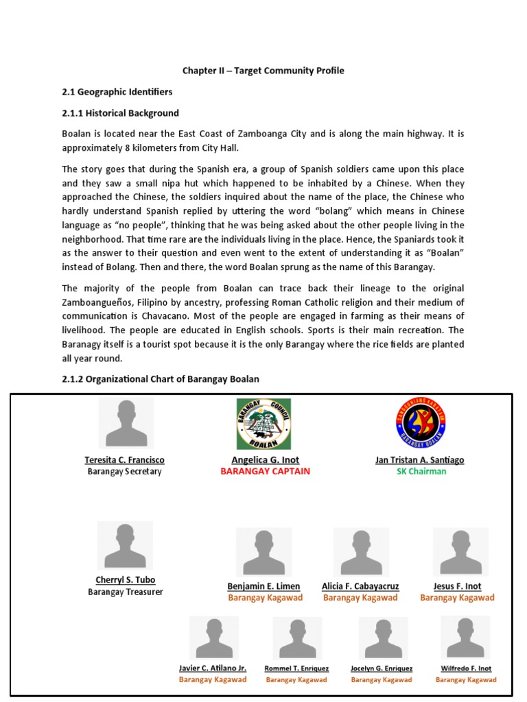 Chapter II - Target Community Profile 2.1 Geographic Identifiers 2.1.1 ...