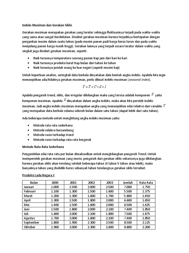 Bab 10 Indeks Musiman Dan Gerakan Siklis-1 | PDF