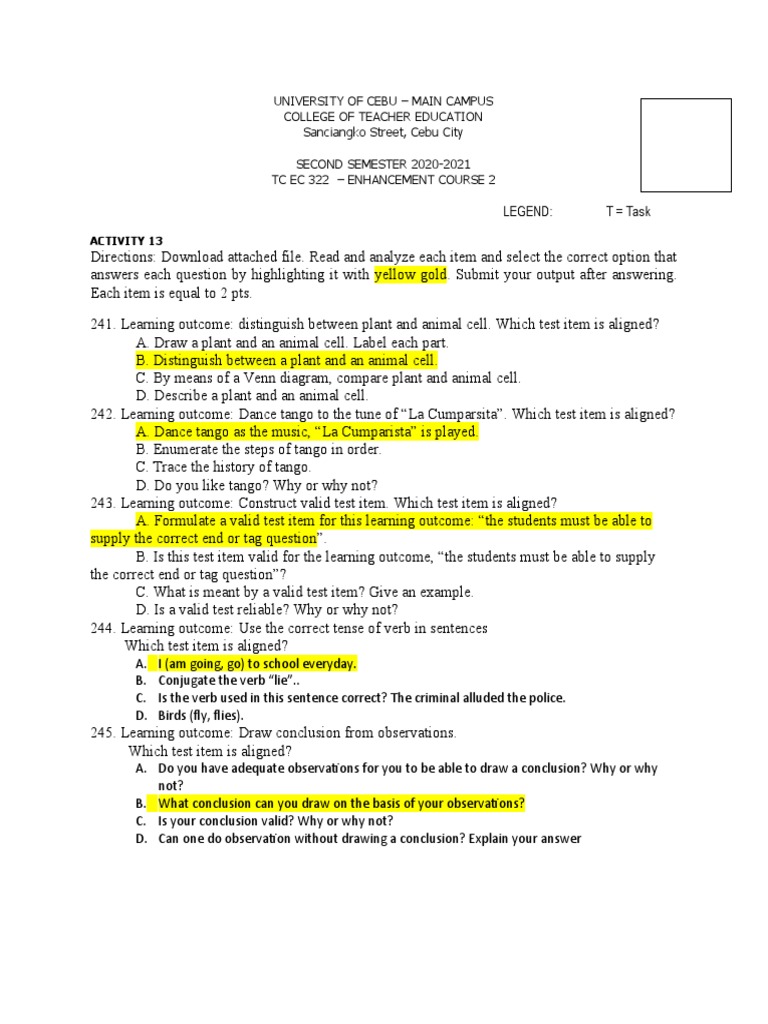 University of Cebu - Main Campus College of Teacher Education Sanciangko Street, Cebu City ...