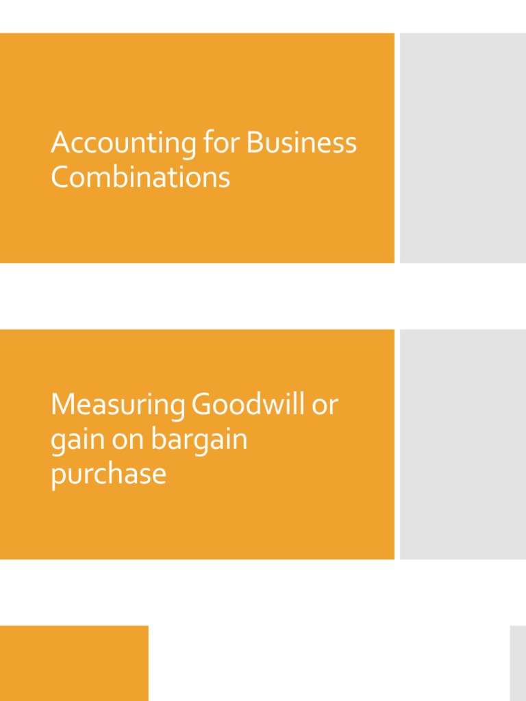 Accounting For Business Combinations | PDF