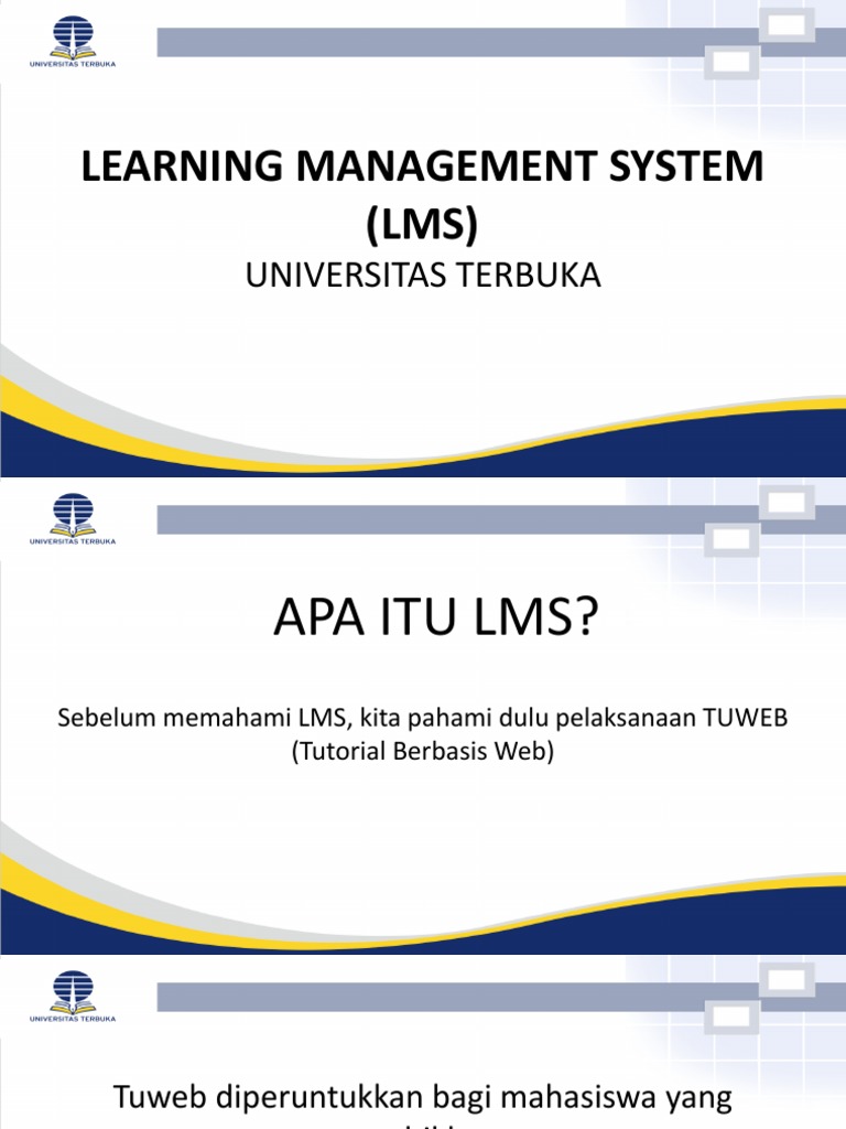Panduan Login LMS Universitas Terbuka | PDF | Karier & Perkembangan ...