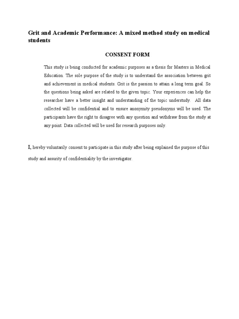 Grit and Academic Performance: A Mixed Method Study On Medical Students ...